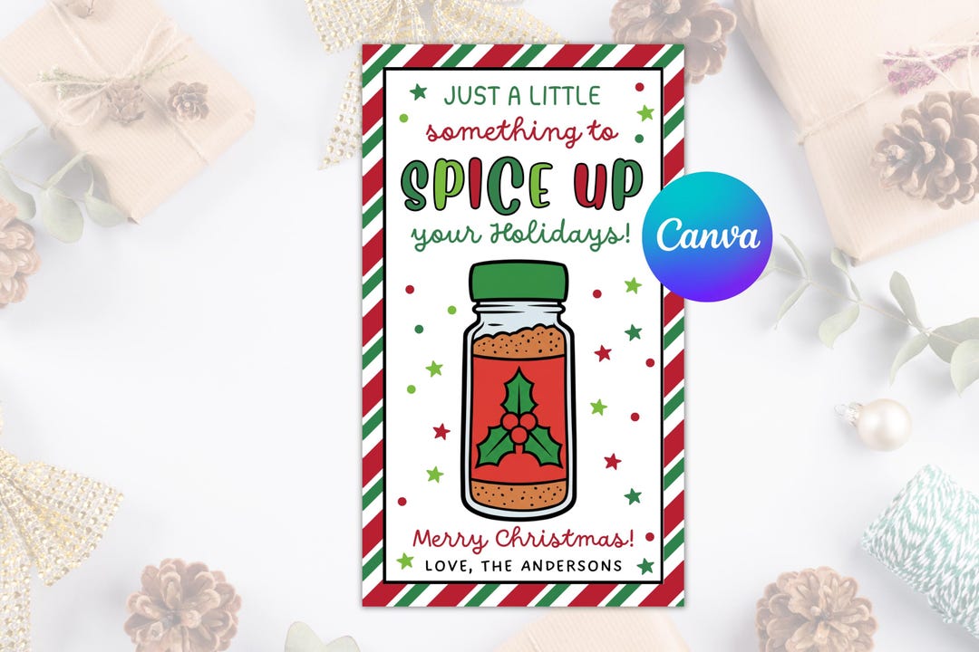 Editable Christmas Just a Little Something to Spice up Your Holidays ...