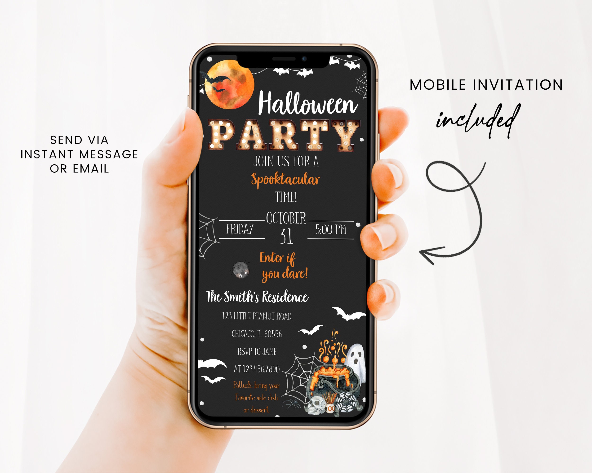 Editable Halloween Party Invitation Halloween Ghost Party - Etsy Israel