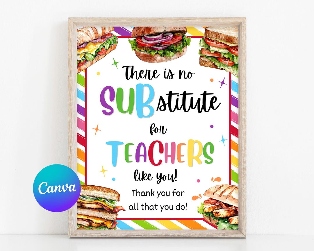 EDITABLE Sandwich Teacher Appreciation Sign, Lunch Appreciation, There ...