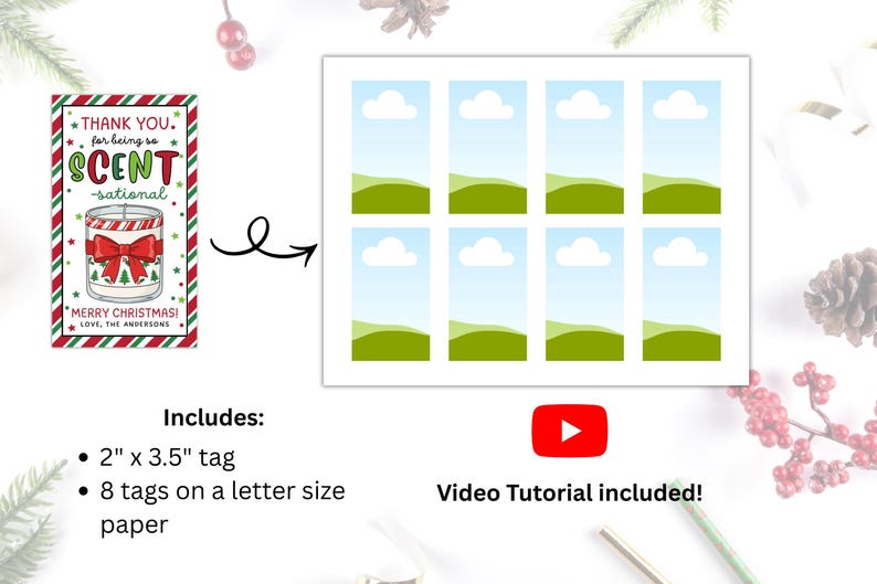 Editable Christmas Thank You for Being so Scentsational Gift Tag ...