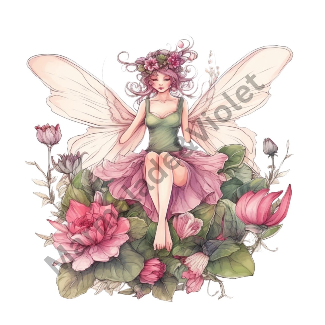 Gorgeous Woodland Fairy Clipart - Bundle of 16 PNG Images, 300 Dpi ...