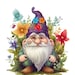 Fun &amp; Whimsical Garden Gnome Clipart -bundle of 20 Gnomes, Toadstools ...