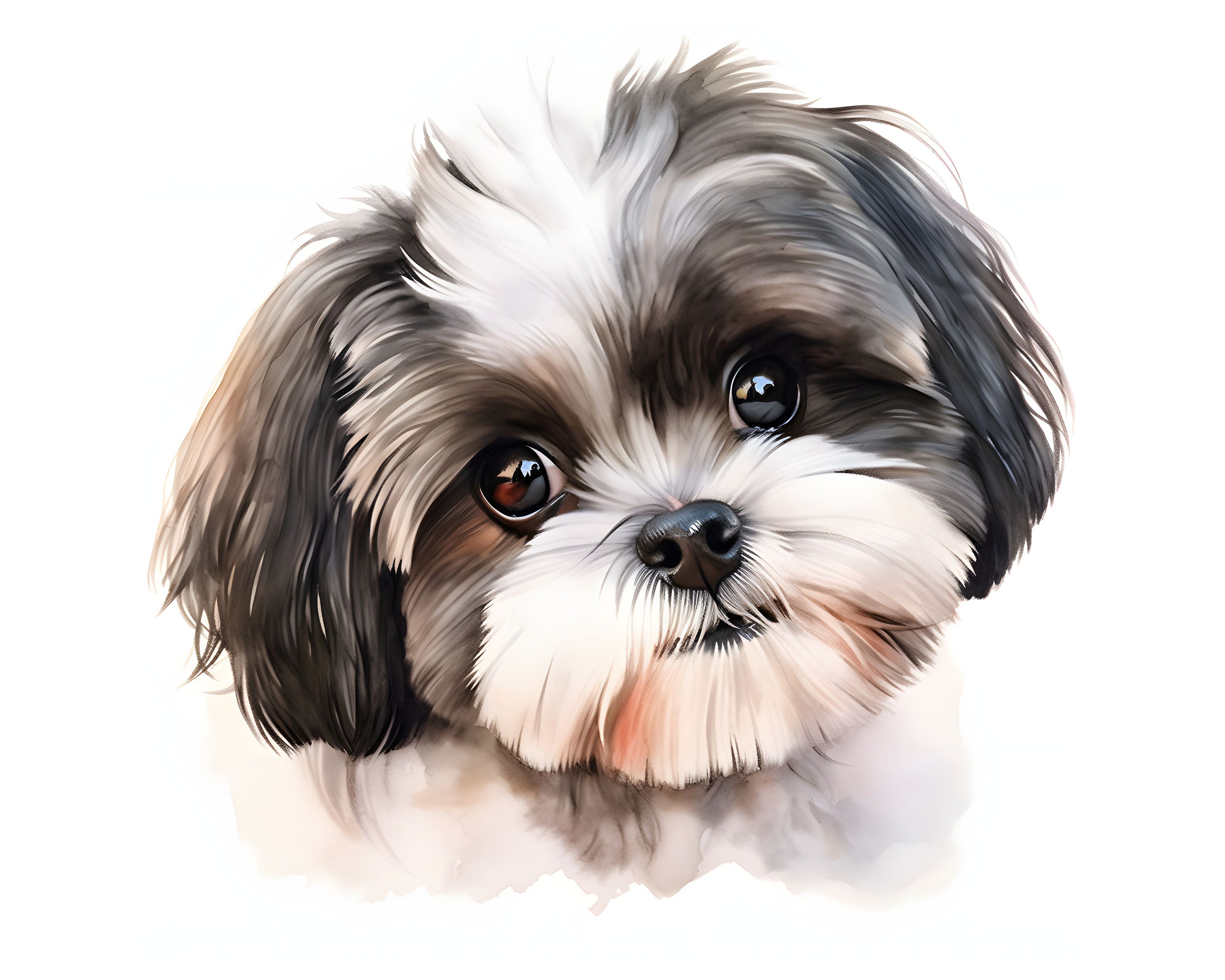 Shih Tzu Clipart 12 High Quality Jpgs Instant Download Card Making ...