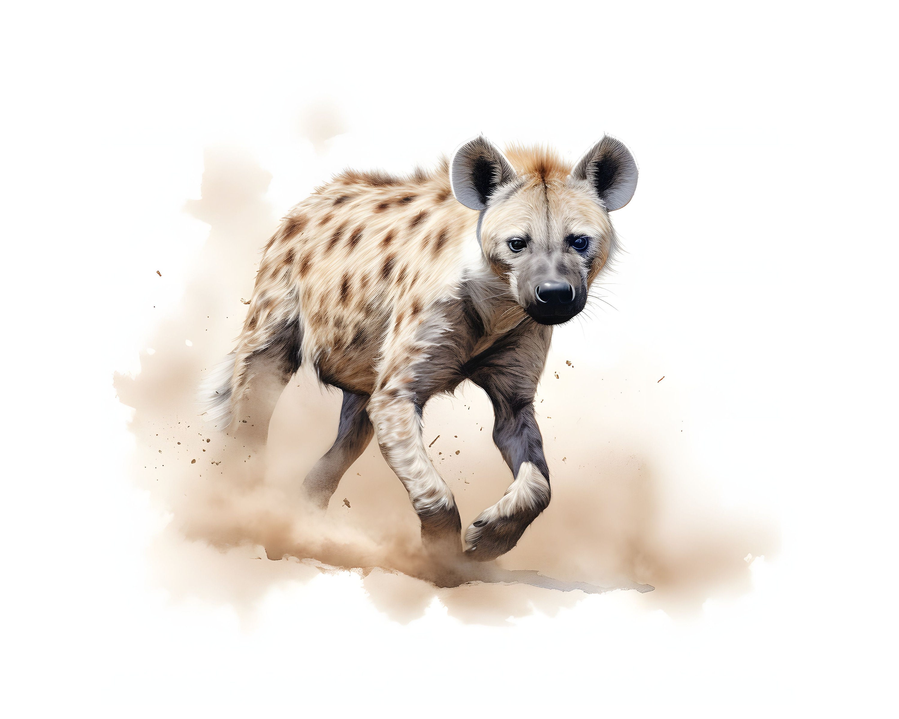African Hyenas Clipart 11 High Quality Jpgs Instant Download Card ...