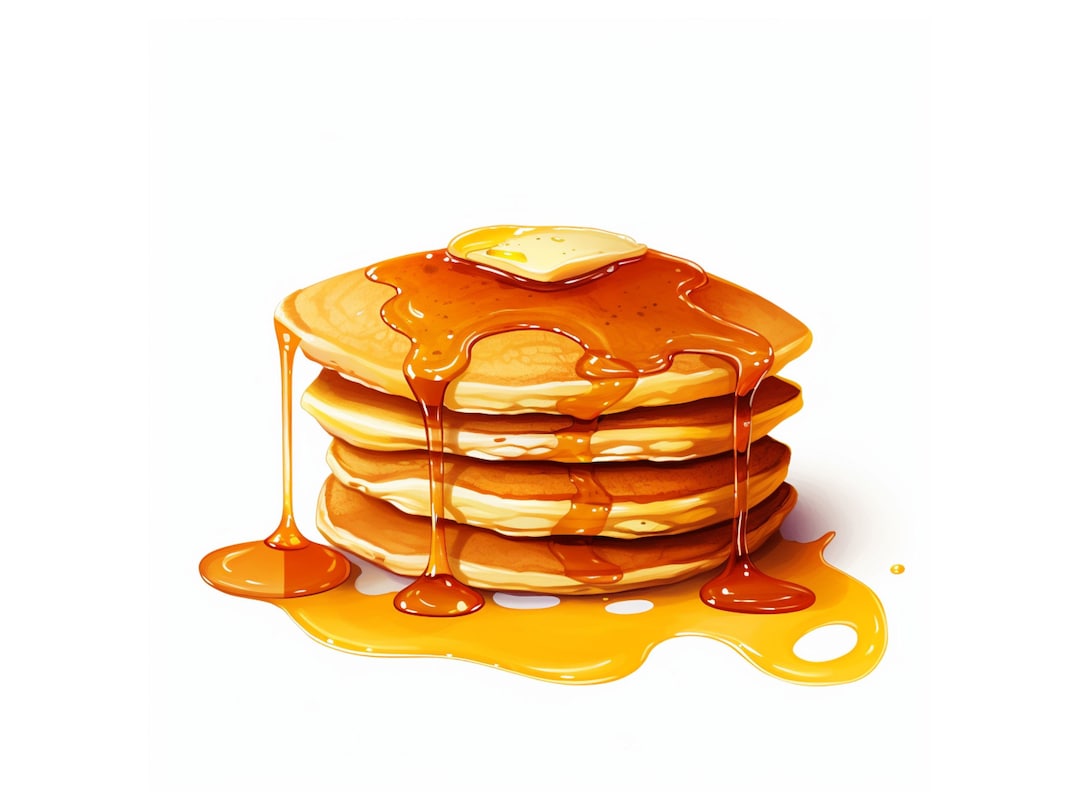 Pancakes and Syrup Clipart - 12 High Quality Jpgs - Instant Download ...