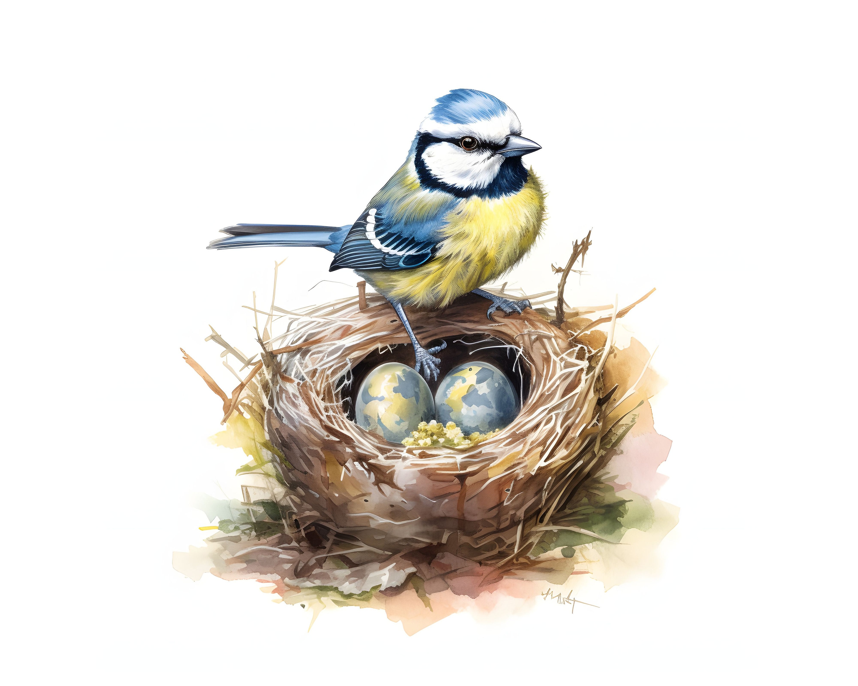 Blaumeise Clipart - 12 hochwertige JPGs - sofortiger Download - Card ...