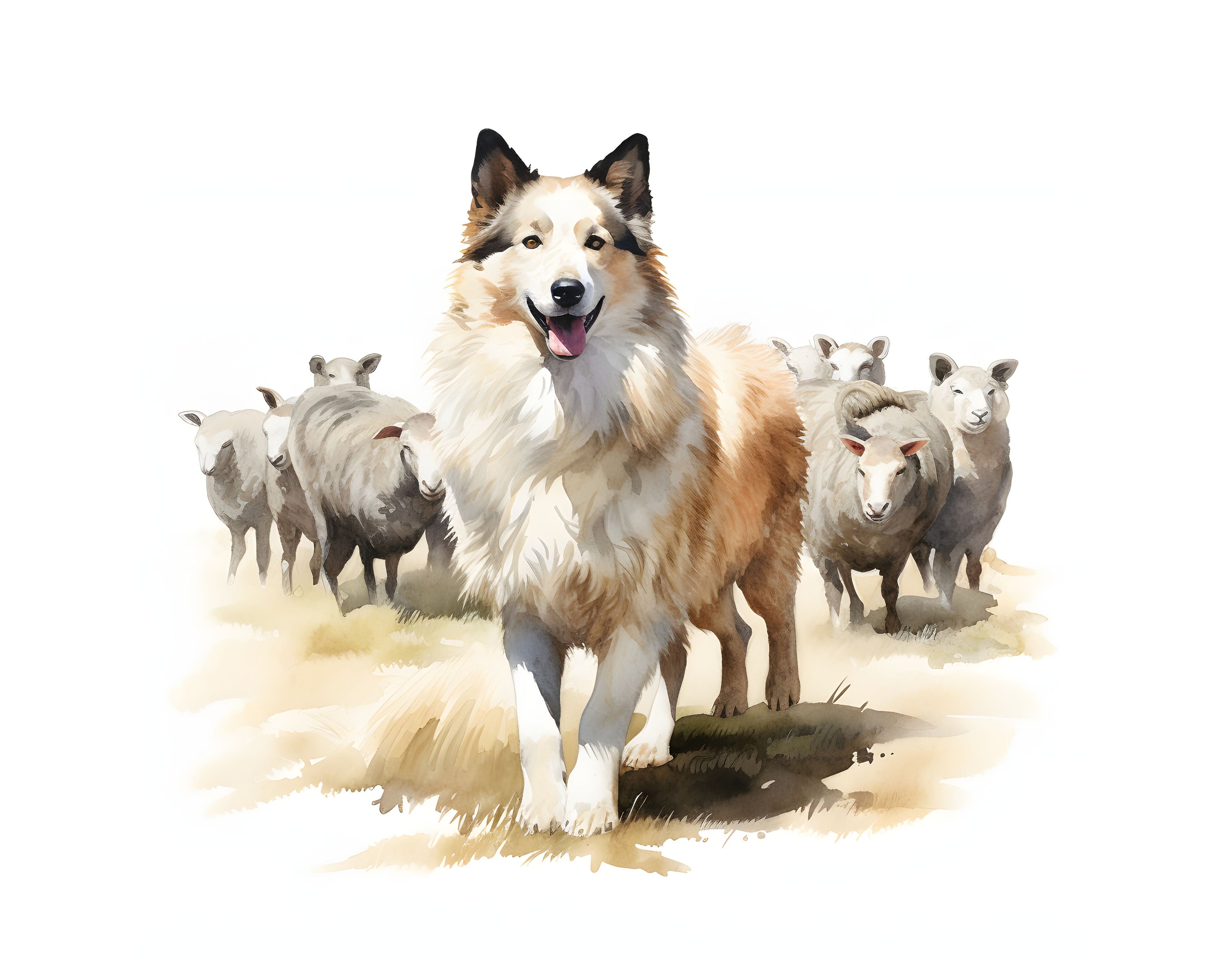 Icelandic Sheepdog Clipart 12 High Quality Jpgs Instant Download Card ...