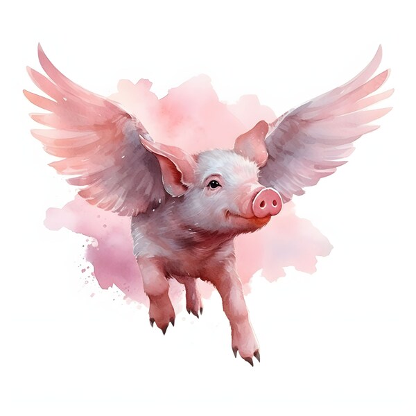 Pink Flying Pig - Etsy