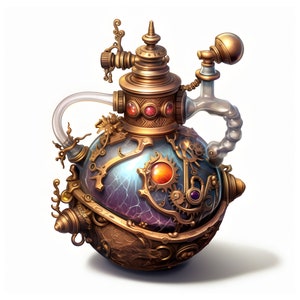 Steampunk Potion Clipart - 12 High Quality Jpgs - Instant Download ...