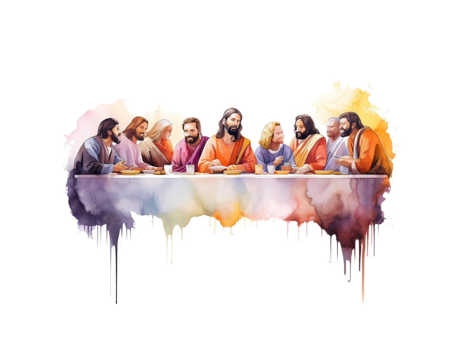 The Last Supper Clipart - 12 High Quality Jpgs - Instant Download ...