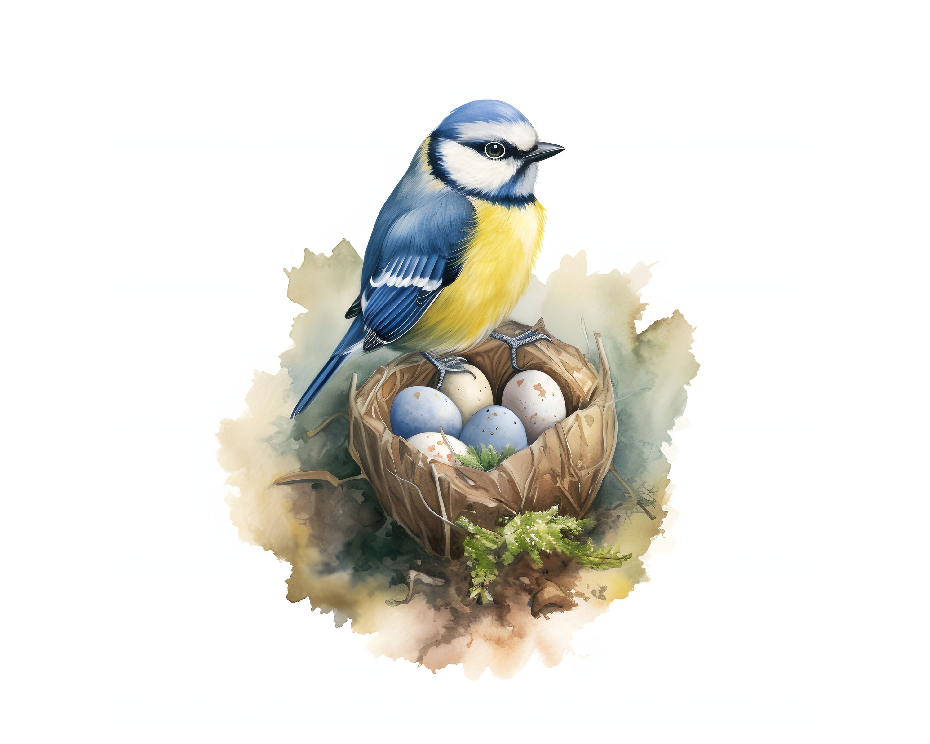 Blaumeise Clipart - 12 hochwertige JPGs - sofortiger Download - Card ...
