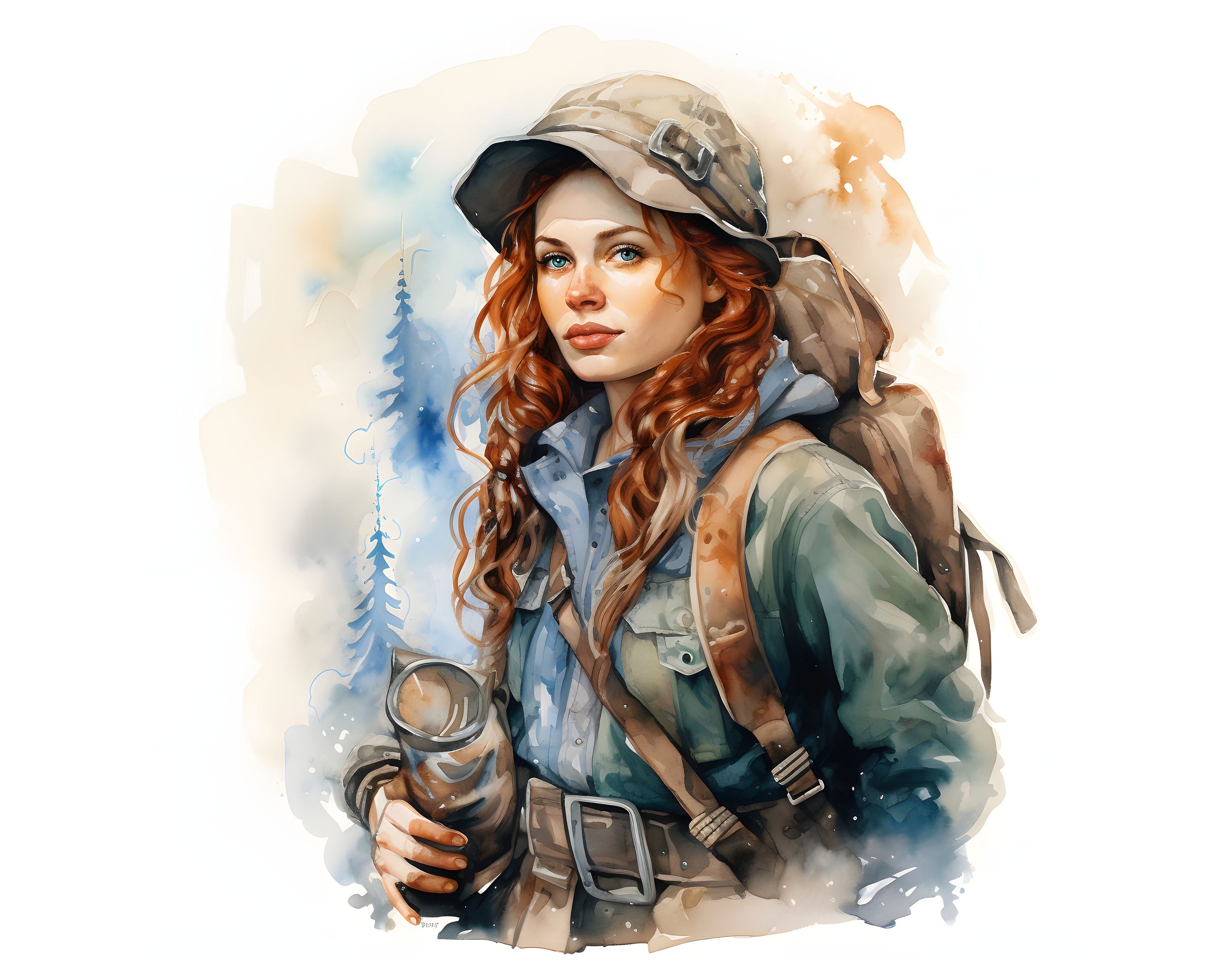 Female Adventurer Clipart 12 High Quality Jpgs Instant - Etsy