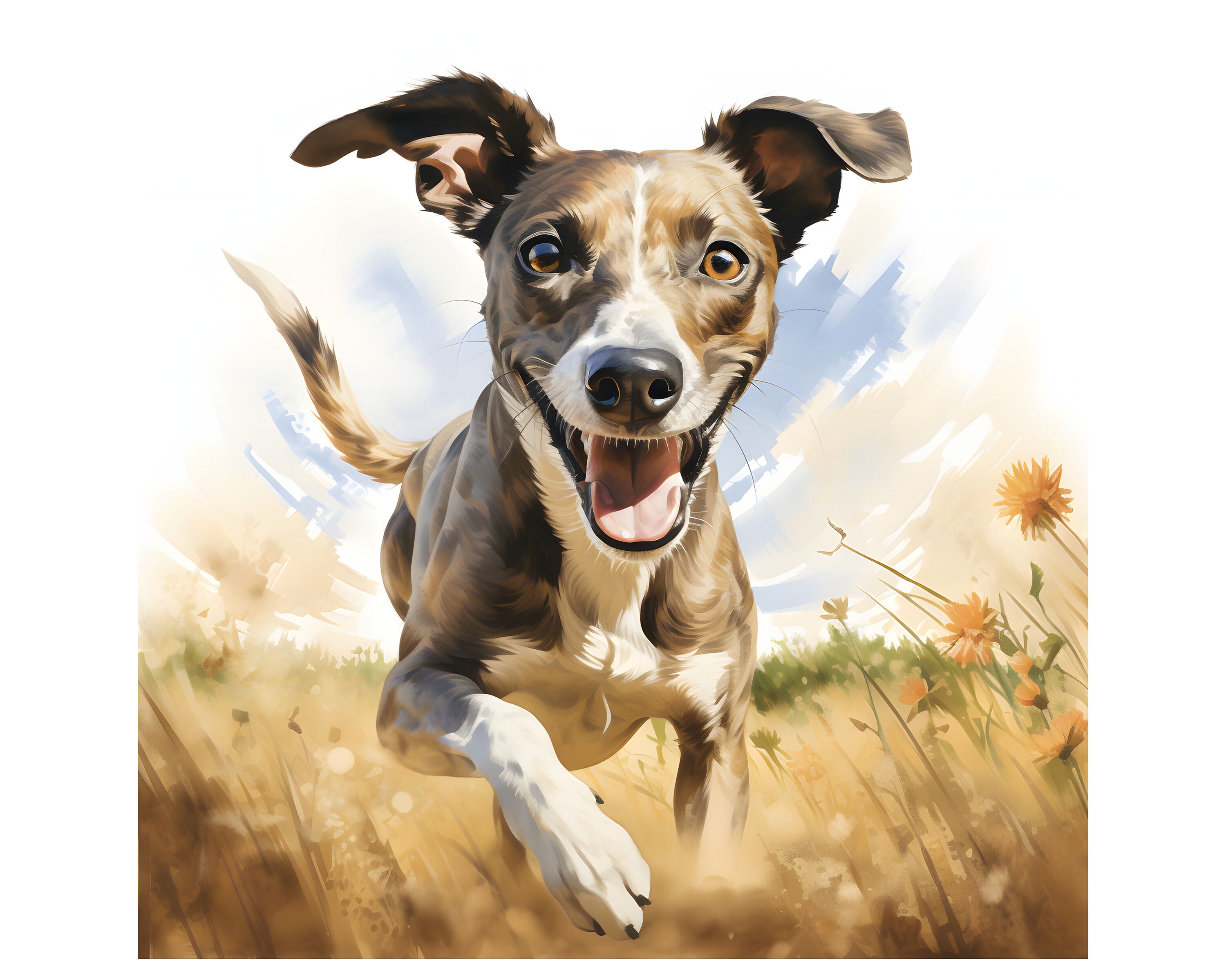 Whippet Puppies Clipart - 12 High Quality Jpgs - Instant Download ...