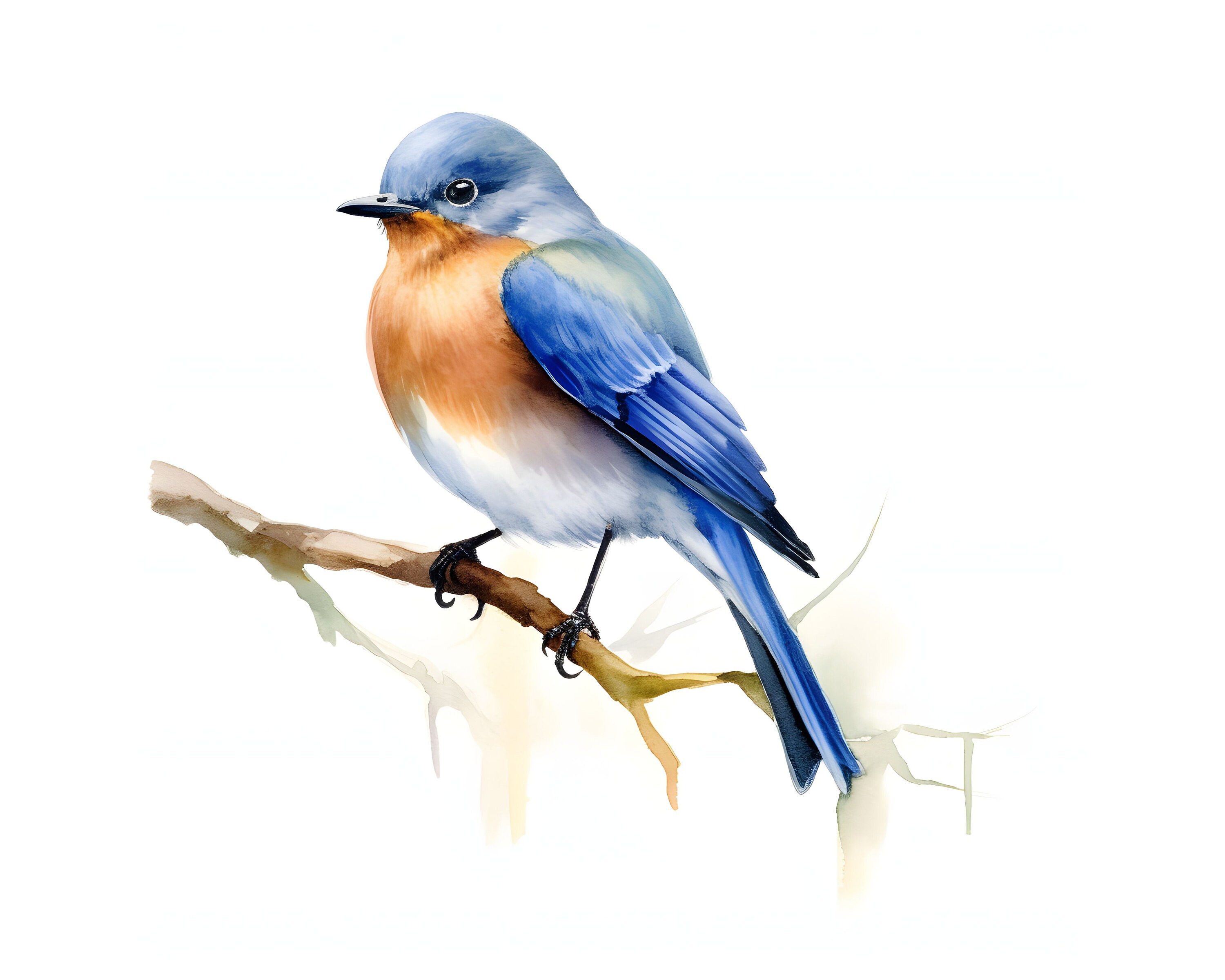 Eastern Bluebird Clipart 12 High Quality Jpgs Instant - Etsy