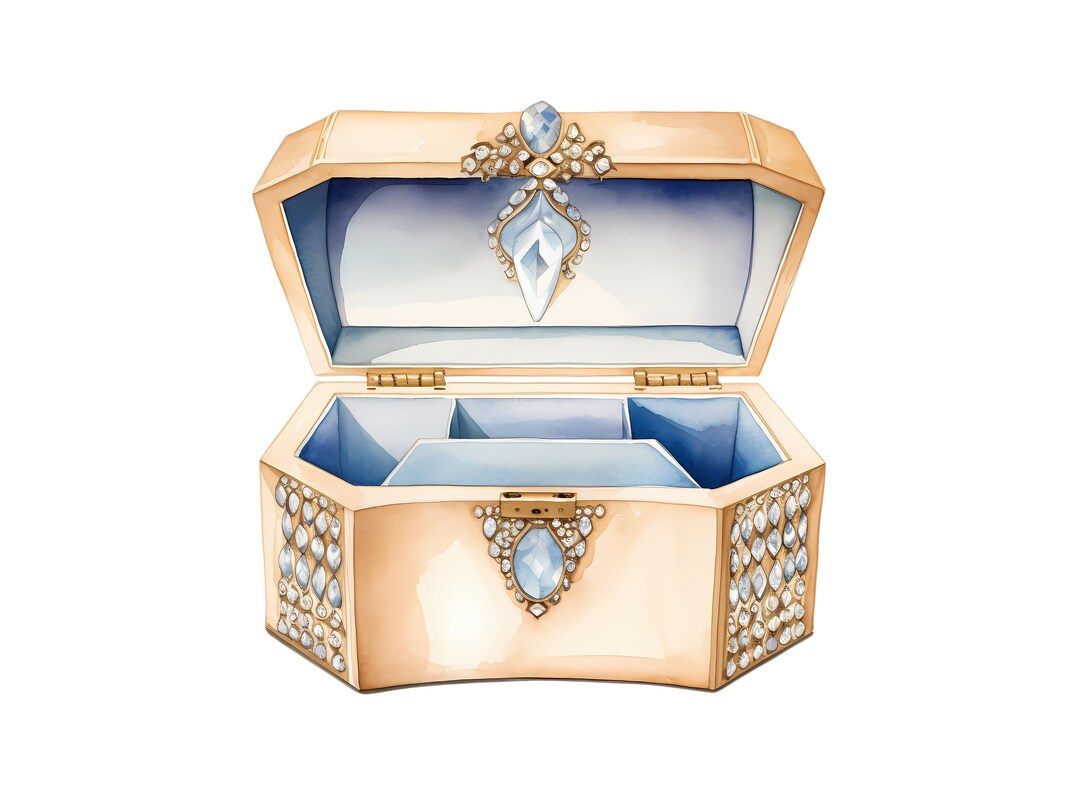 Elegant Jewelry Box Clipart - 12 High Quality Jpgs - Instant Download ...