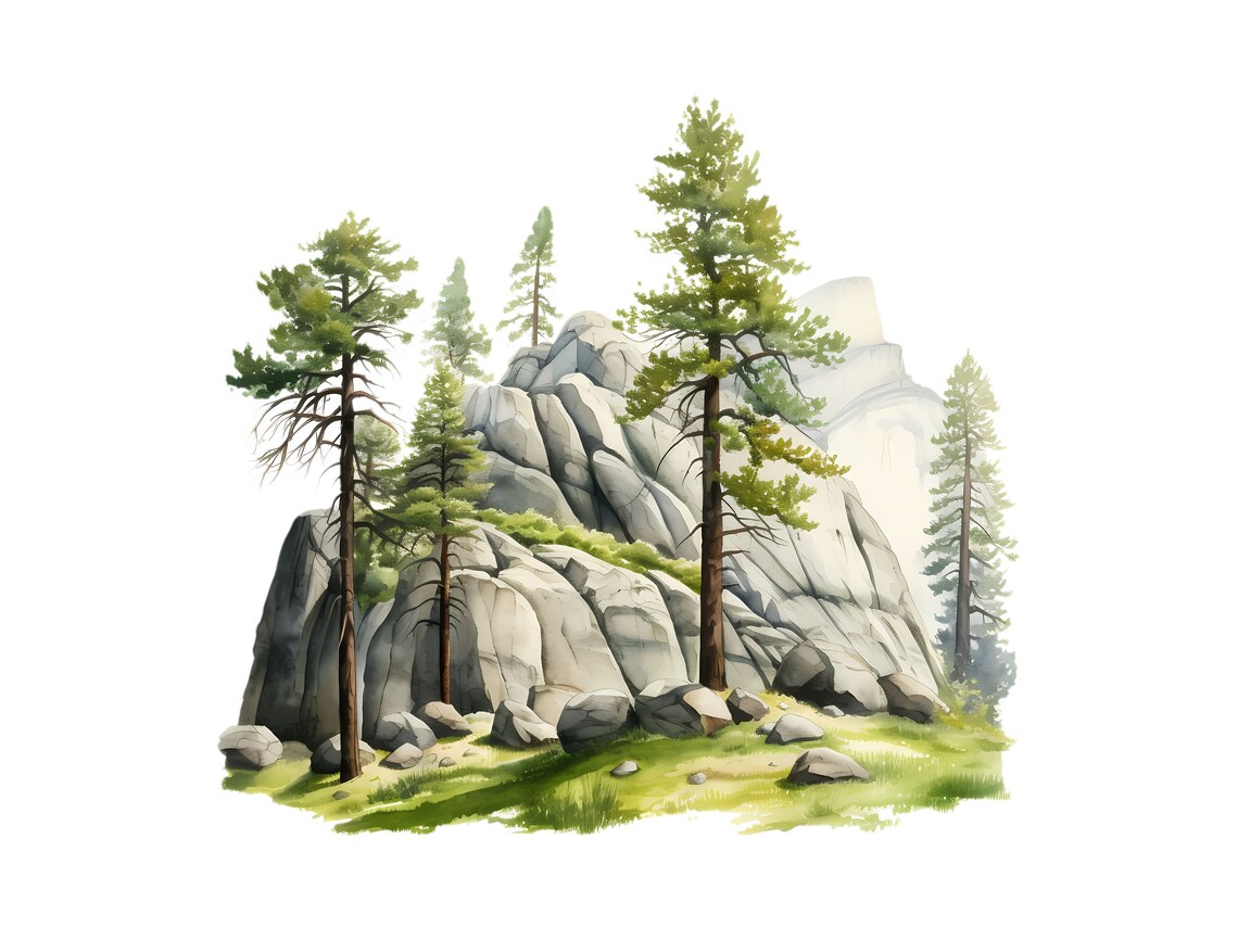 Yosemite National Park Clipart - 12 High Quality Jpgs - Instant ...