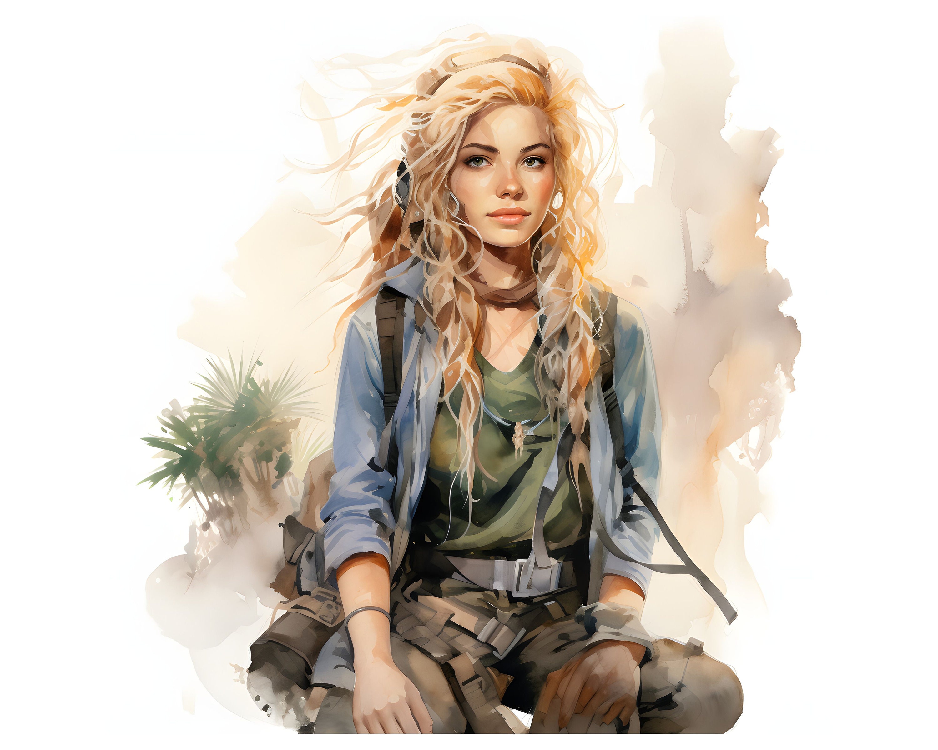 Female Adventurer Clipart 12 High Quality Jpgs Instant Download Card ...