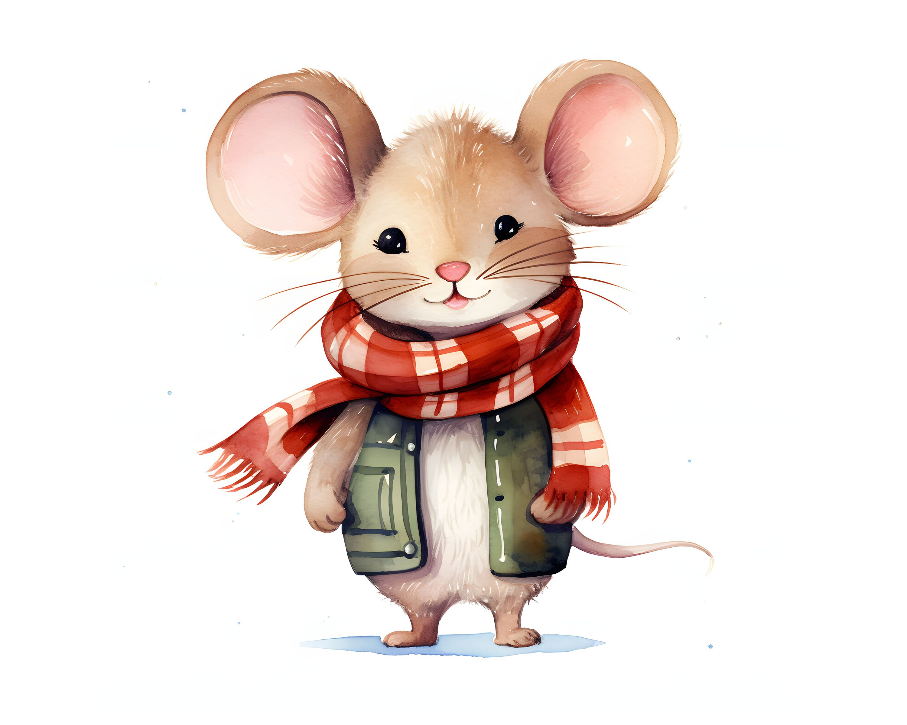 Cute Mouse Wearing Jacket & Scarf Clipart 12 High Quality - Etsy