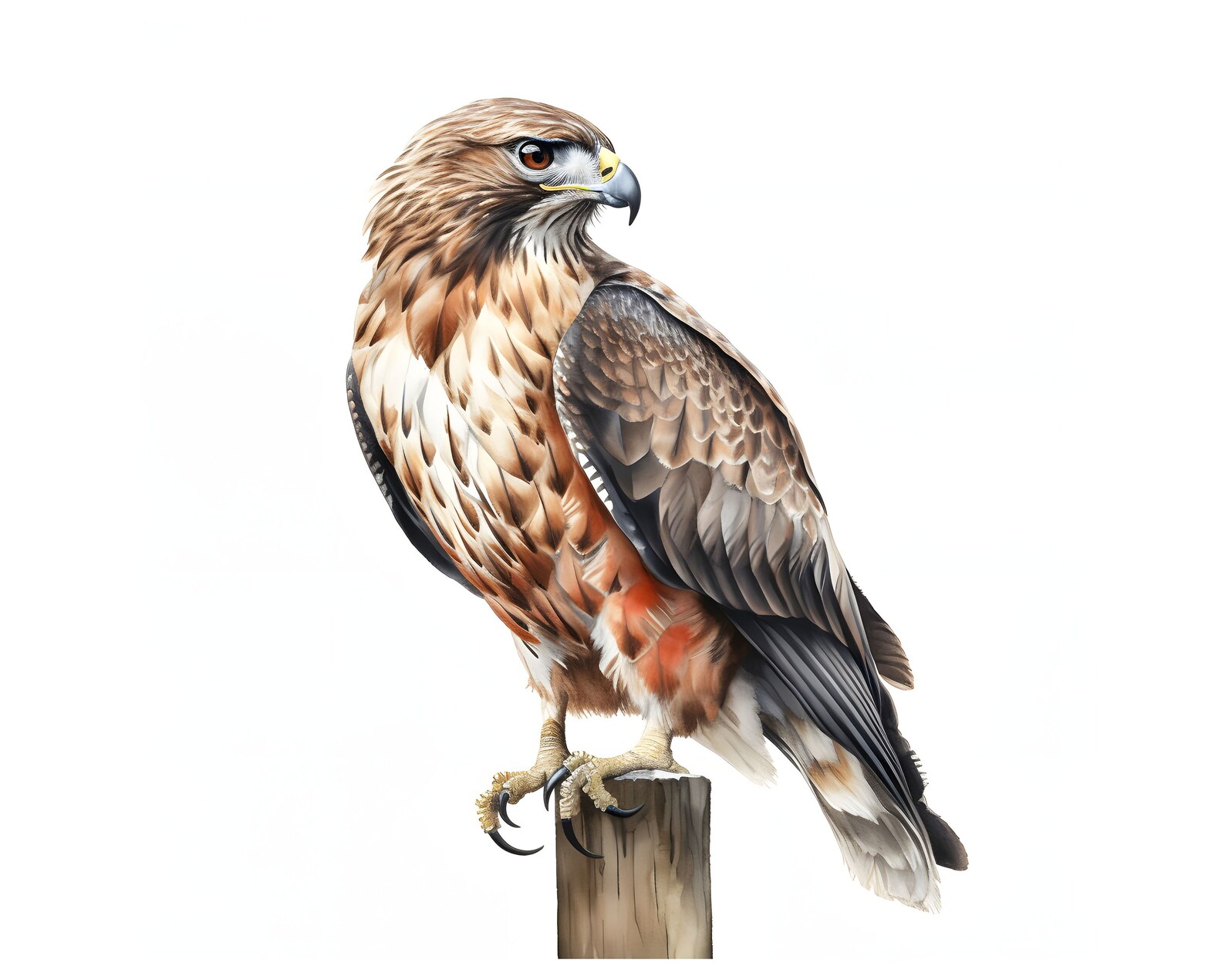 Red-tailed Hawk Clipart 12 High Quality Jpgs Instant Download Card ...