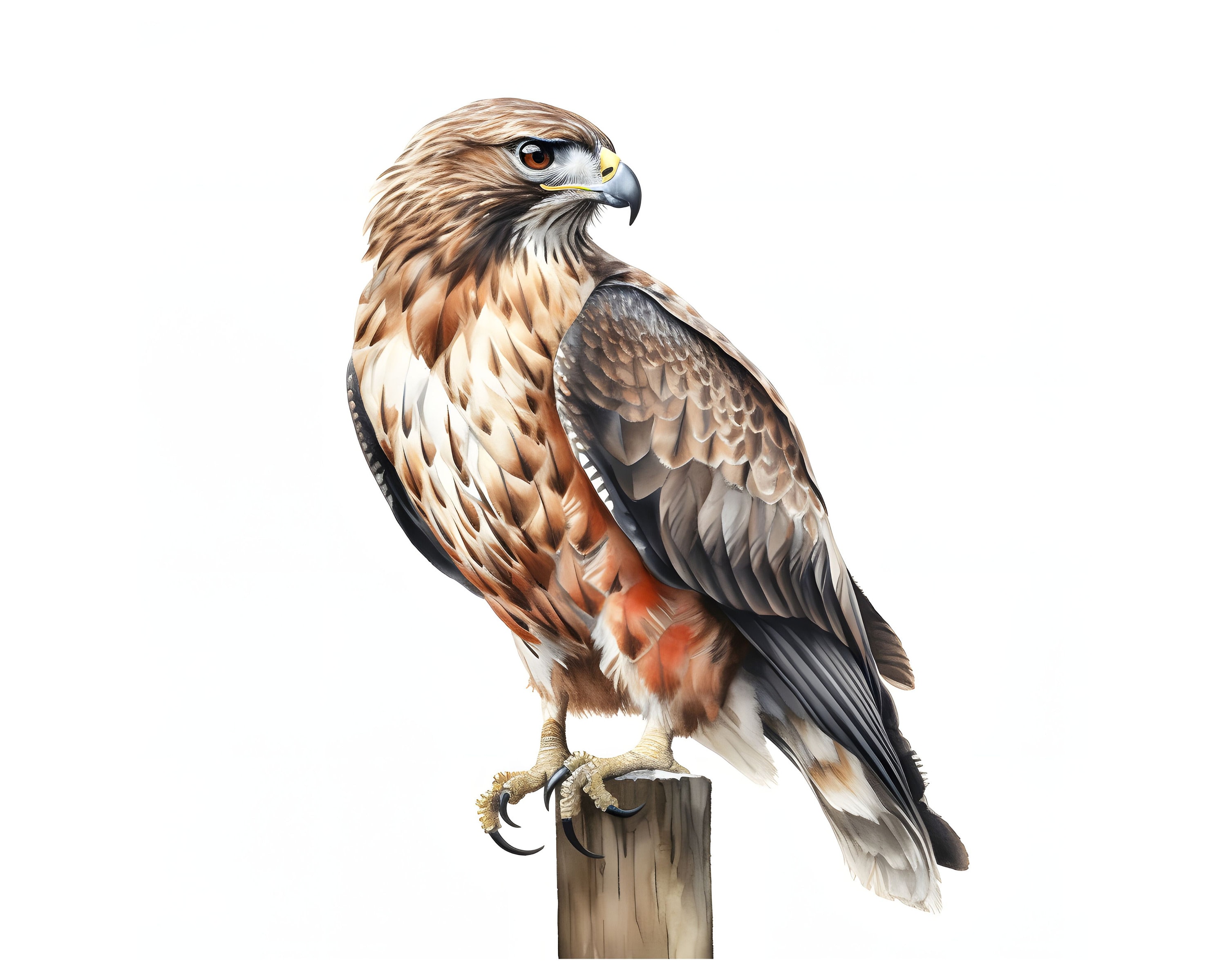Red-tailed Hawk Clipart 12 High Quality Jpgs Instant - Etsy