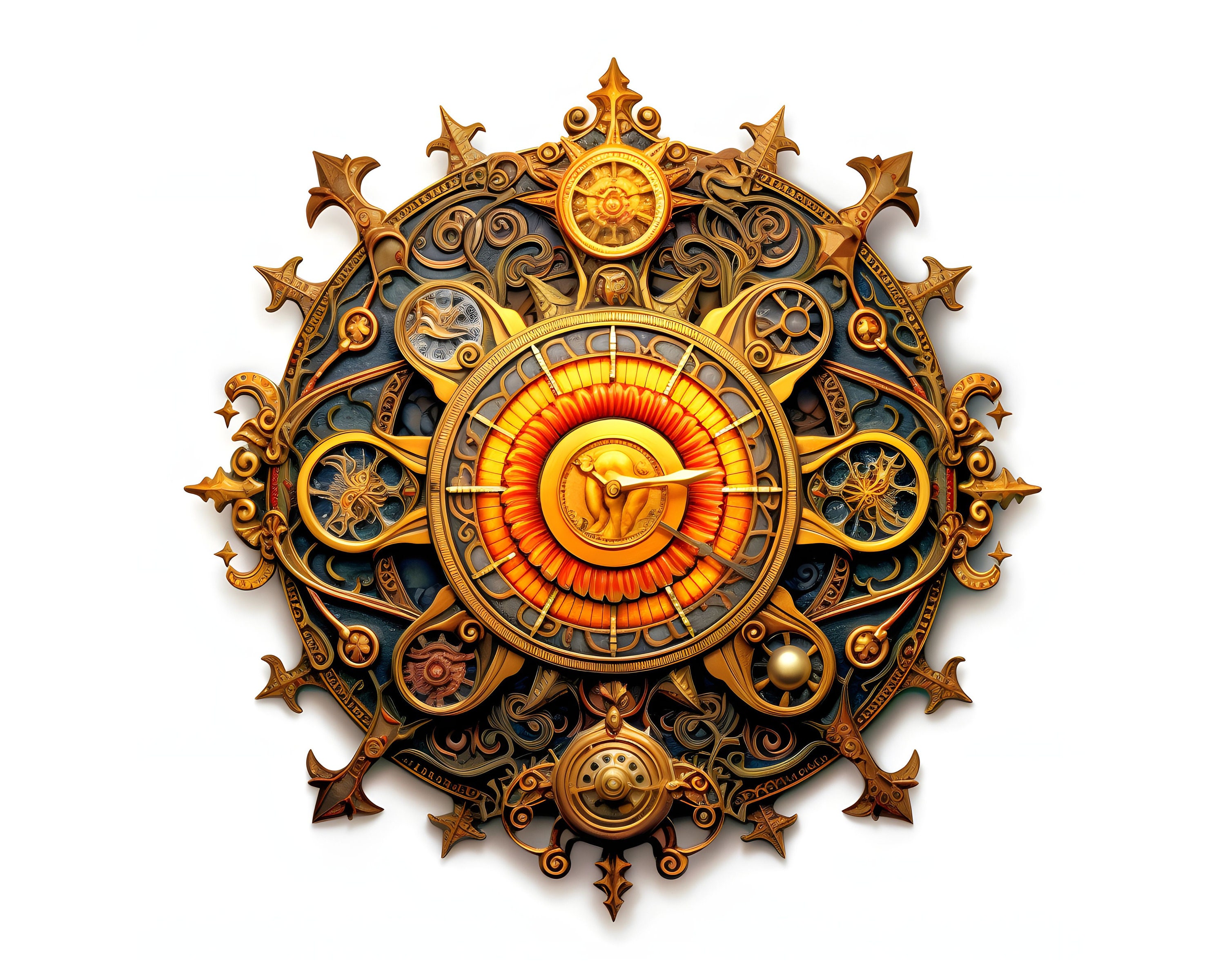 Steampunk Time Pieces Clipart 12 High Quality Jpgs Instant - Etsy