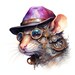 Steampunk Rat Clipart - 12 High Quality Jpgs - Instant Download - Card ...