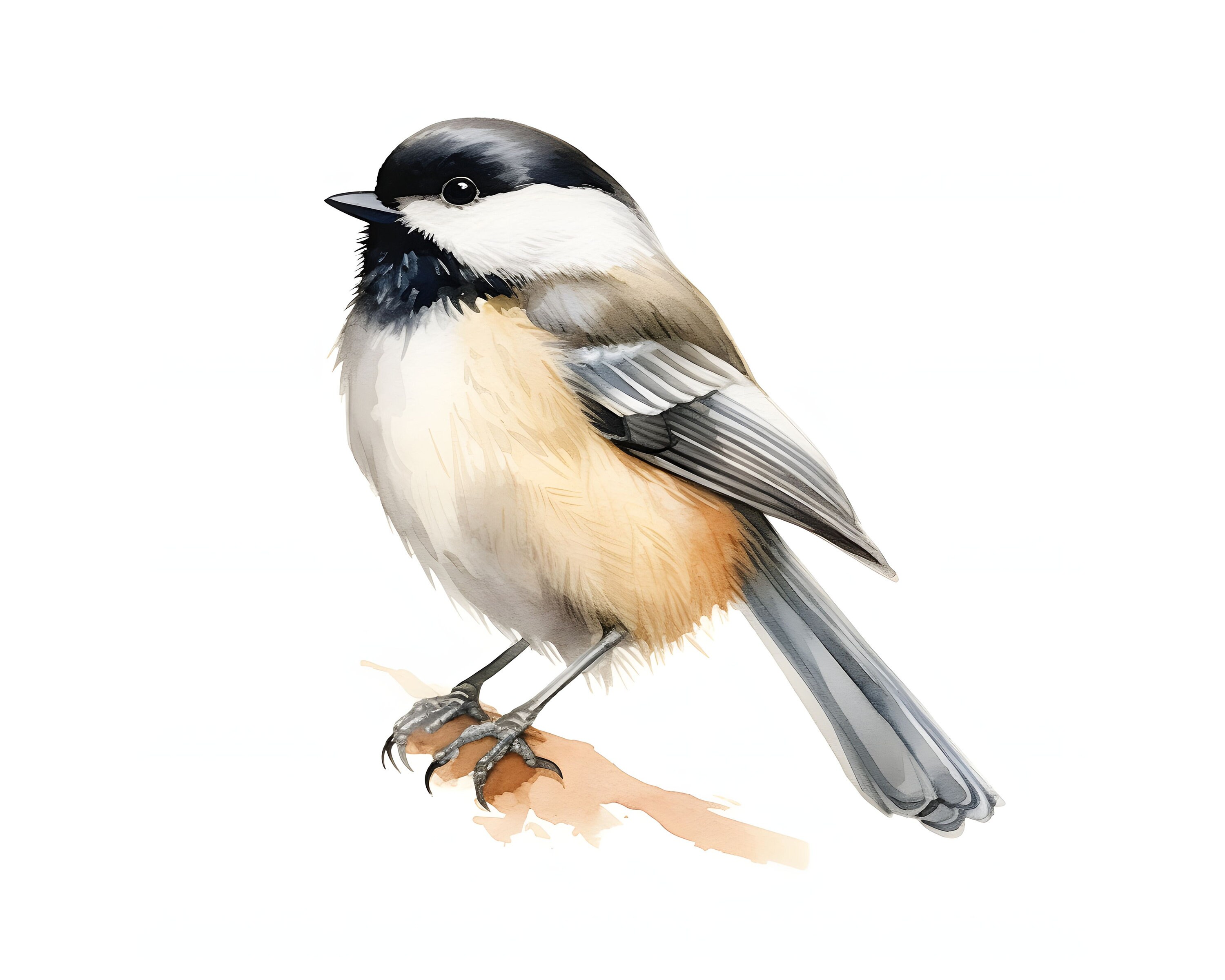 Black-capped Chickadee Clipart 12 High Quality Jpgs Instant Download ...