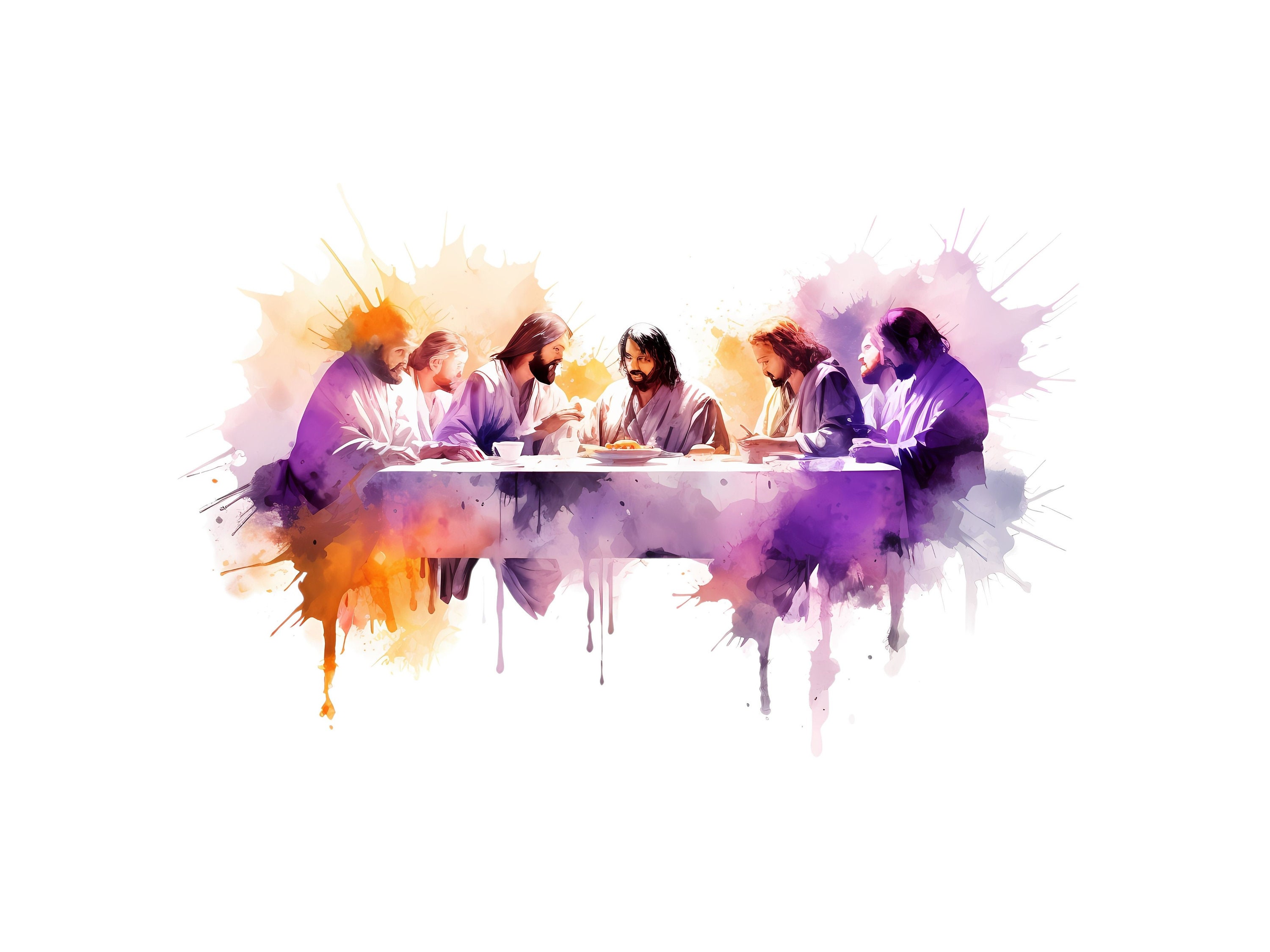 The Last Supper Clipart - 12 High Quality Jpgs - Instant Download ...