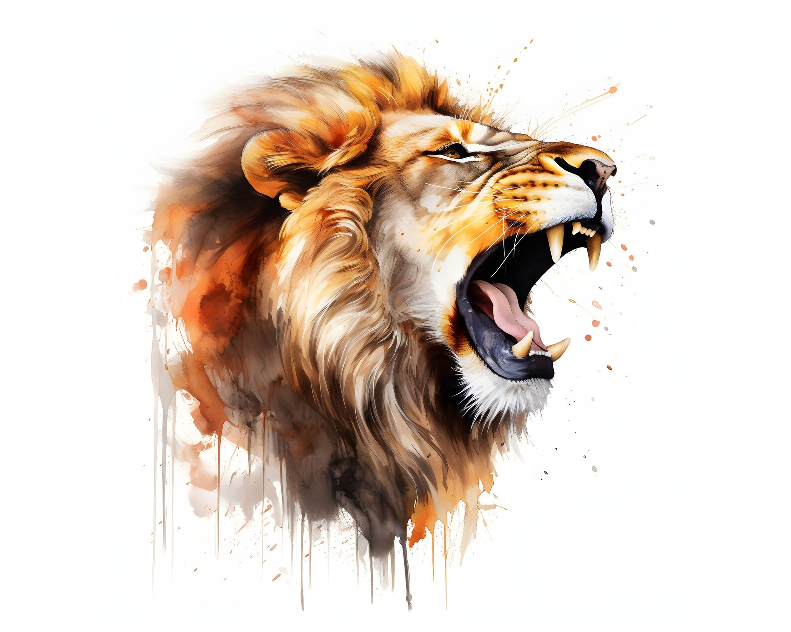 Roaring Lion Clipart - 12 High Quality Jpgs - Instant Download - Card ...