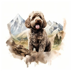 Lagotto Romagnolo Clipart - 12 High Quality Jpgs - Instant Download ...