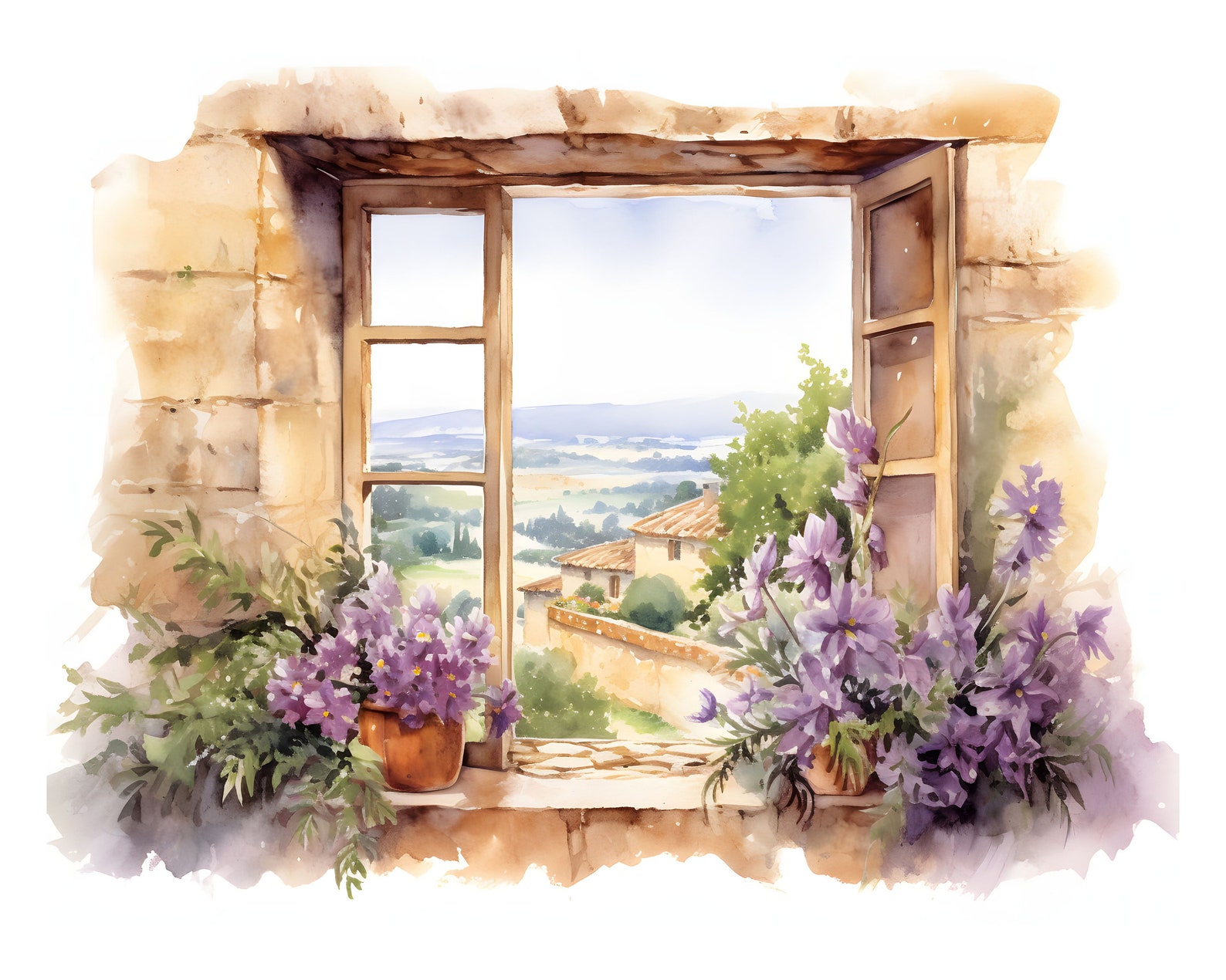 Window Flowers Clipart 12 High Quality Jpgs Instant - Etsy