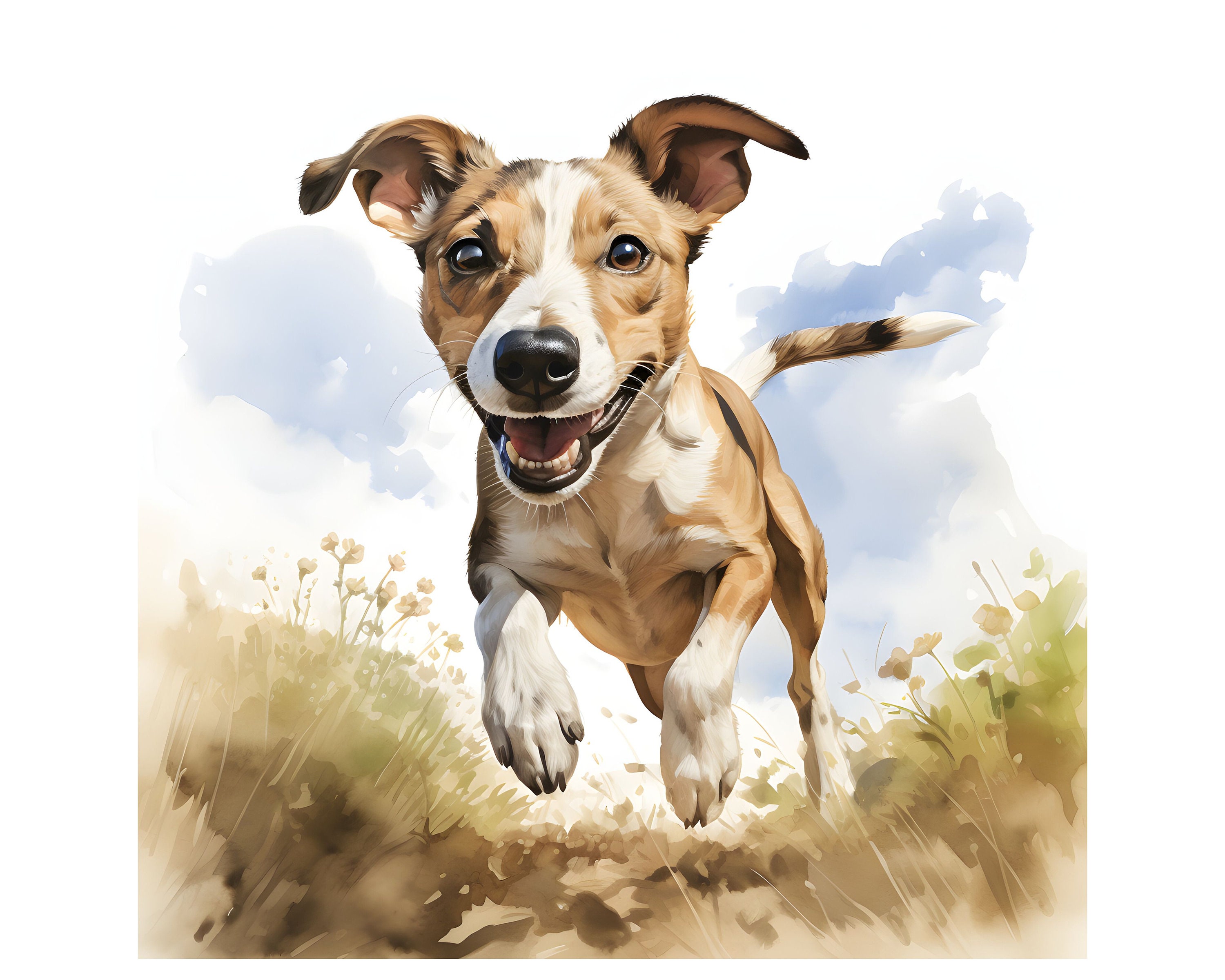 Whippet Puppies Clipart - 12 High Quality Jpgs - Instant Download ...