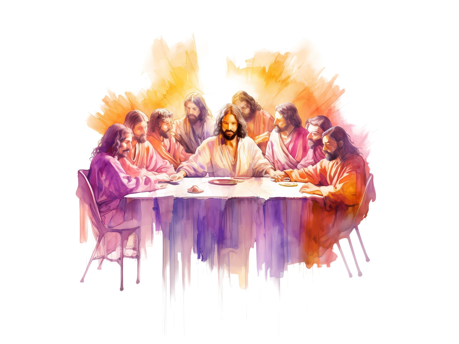 The Last Supper Clipart - 12 High Quality Jpgs - Instant Download ...