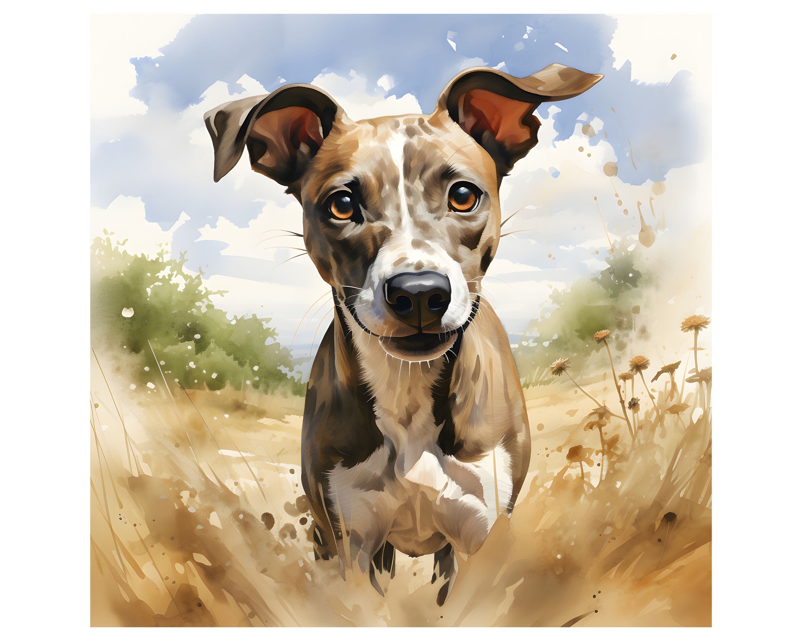 Whippet Puppies Clipart - 12 High Quality Jpgs - Instant Download ...