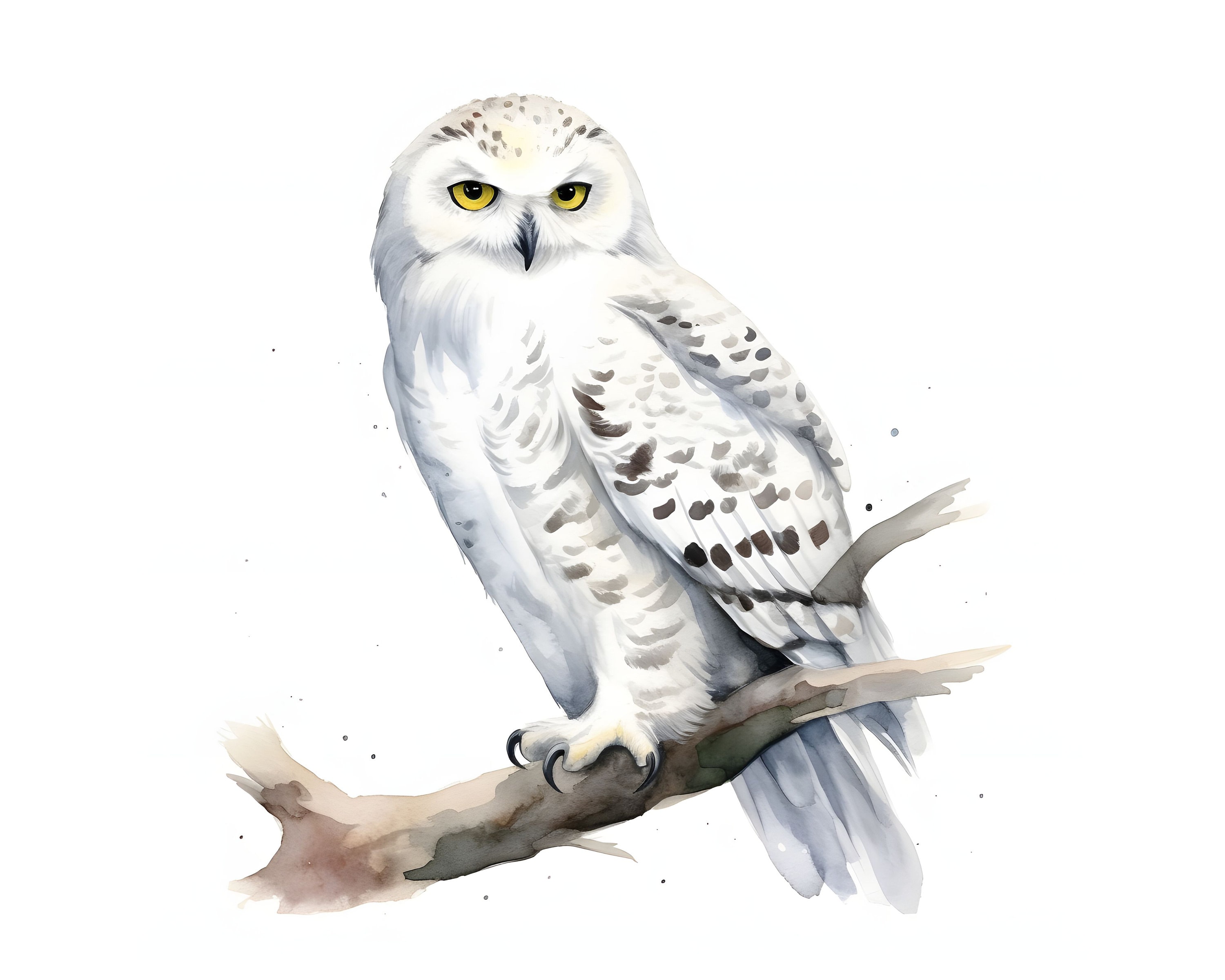Snowy Owl Clipart 12 High Quality Jpgs Instant Download Card Making ...