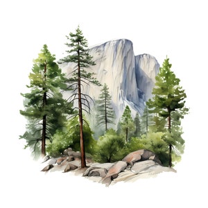 Yosemite National Park Clipart - 12 High Quality Jpgs - Instant ...