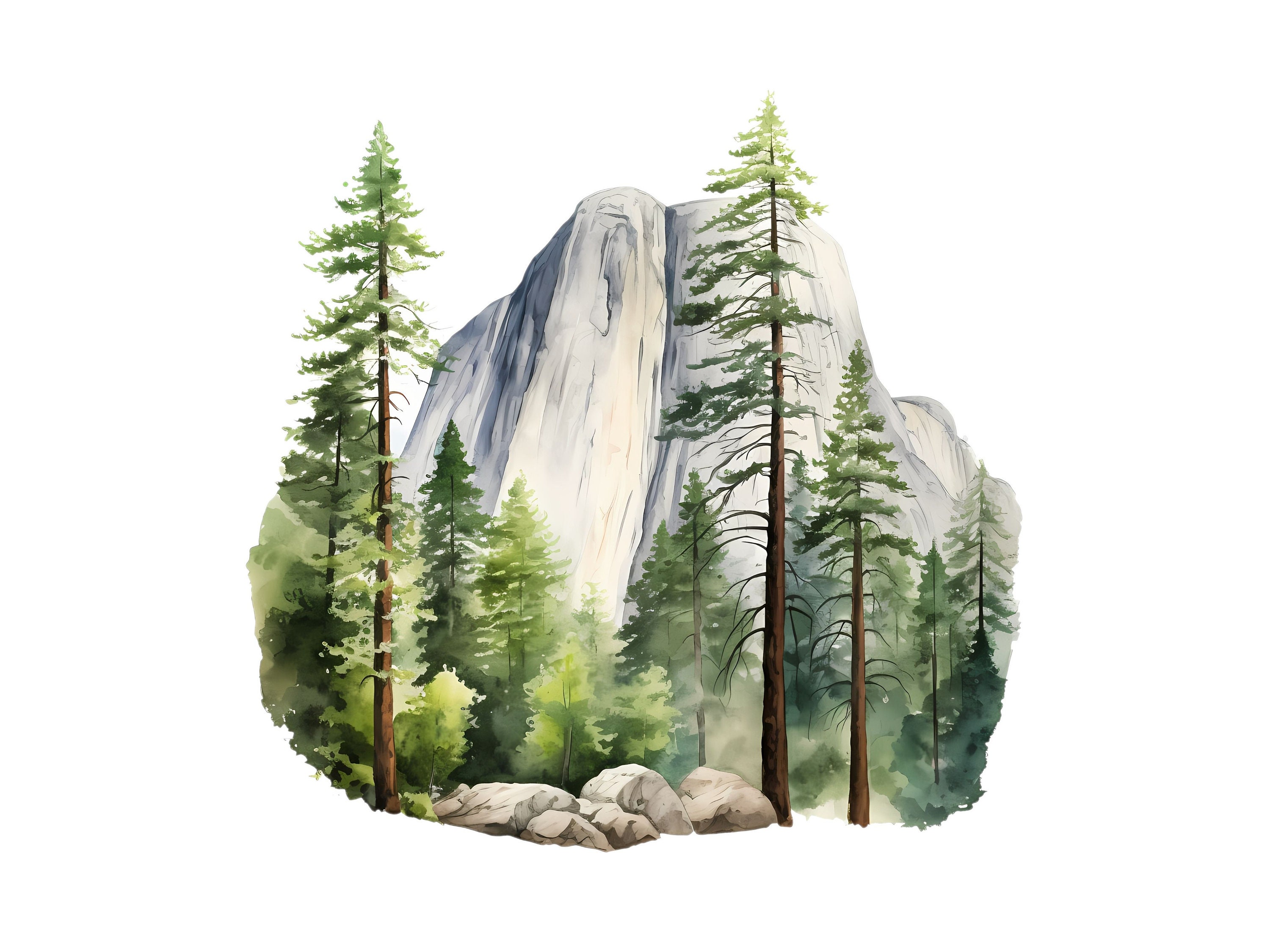 Yosemite National Park Clipart - 12 High Quality Jpgs - Instant ...