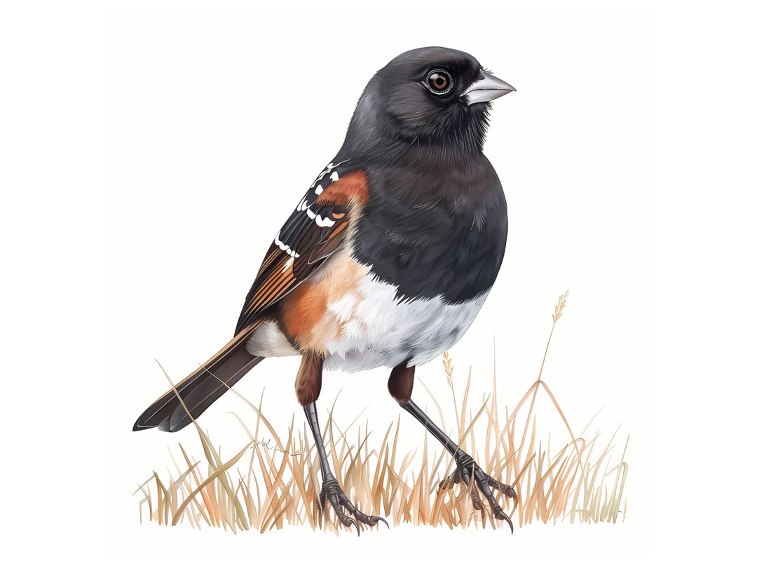 Eastern Towhee Clipart - 12 High Quality Jpgs - Instant Download - Card ...