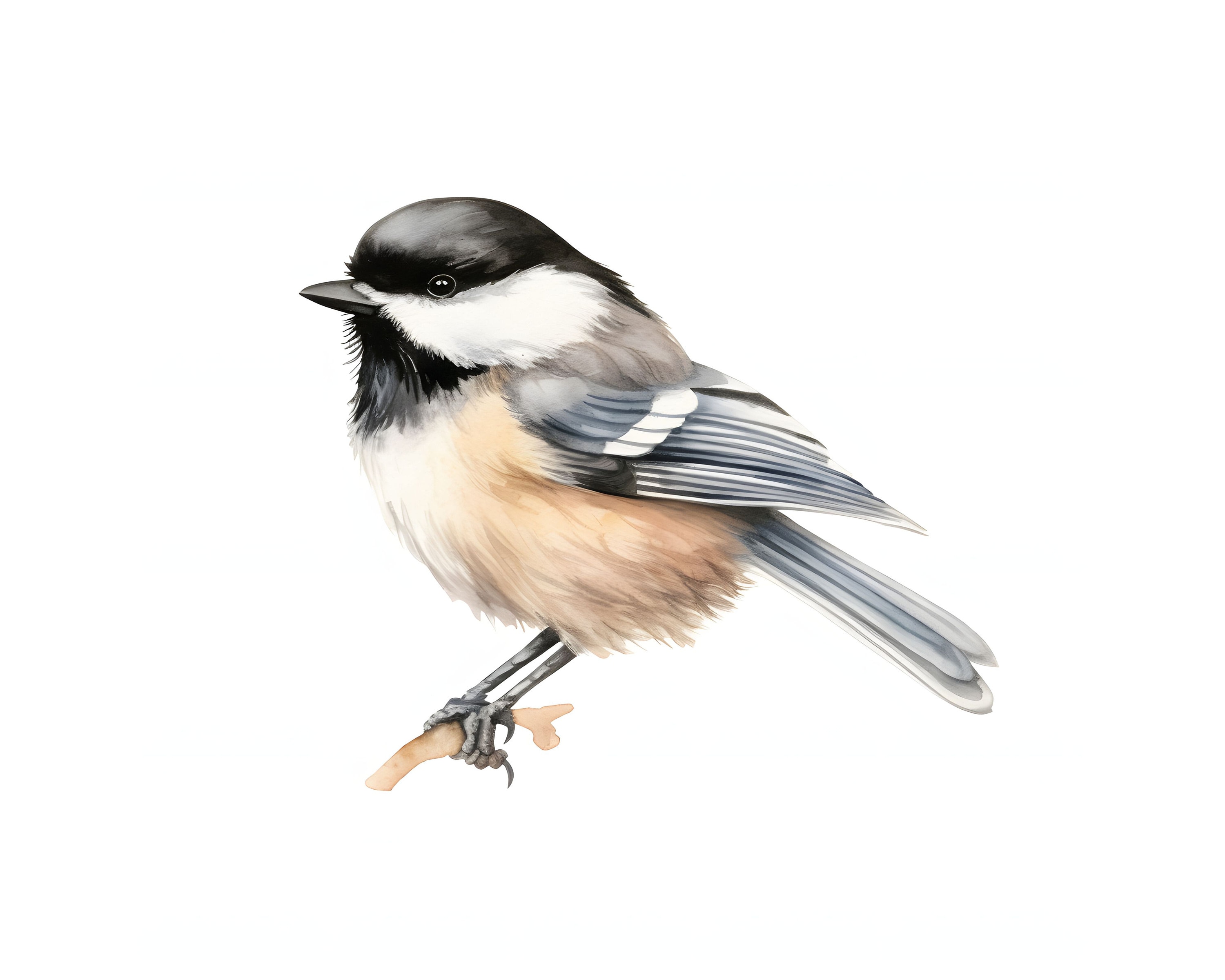 Black-capped Chickadee Clipart 12 High Quality Jpgs Instant Download ...