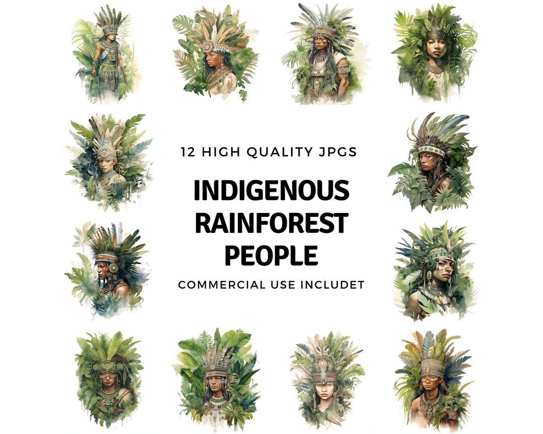 Indigenous Jungle People - 12 High Quality Jpgs - Instant Download ...