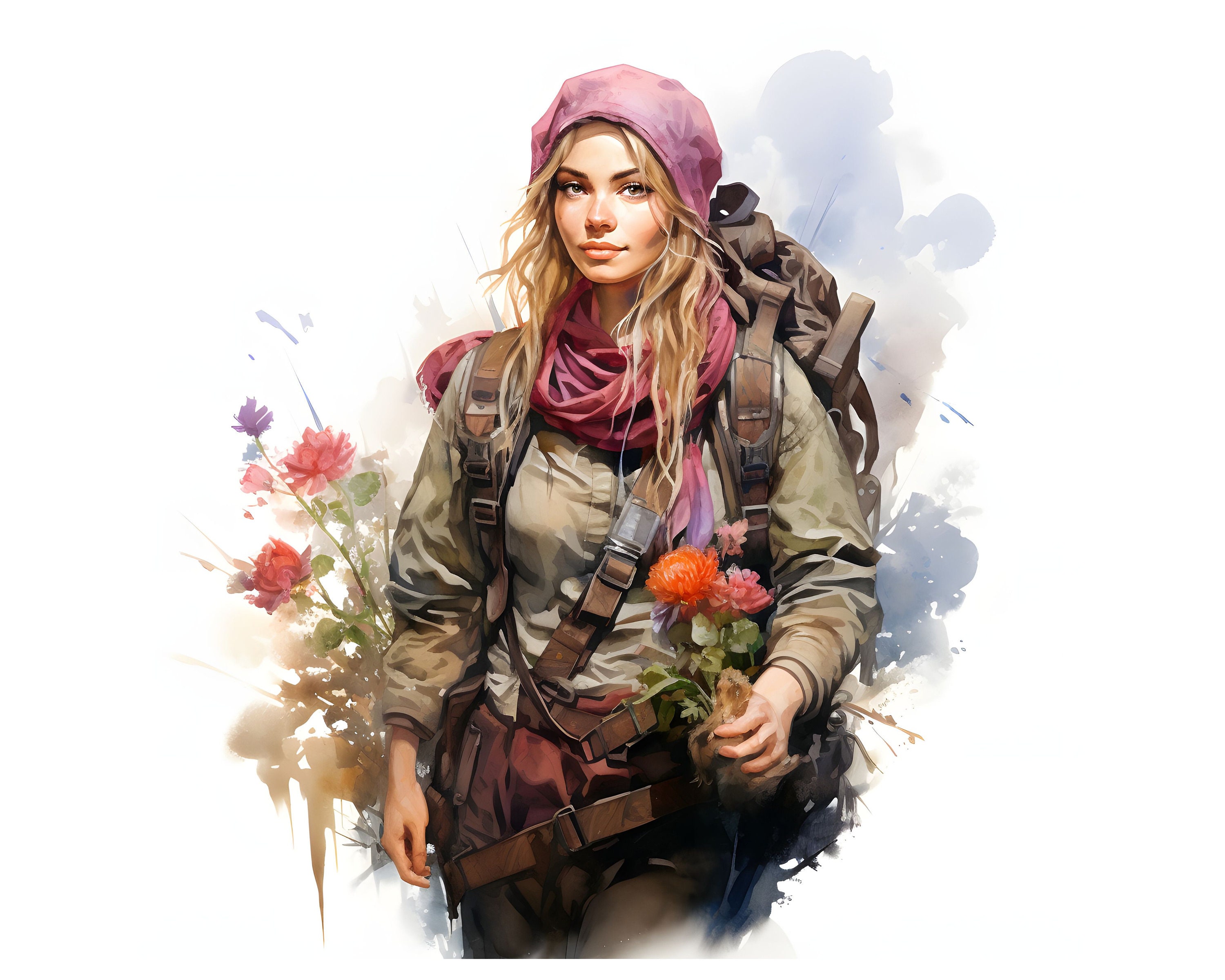 Female Adventurer Clipart 12 High Quality Jpgs Instant - Etsy