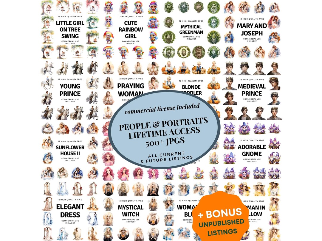 People & Portraits Bundle, Unlimited Lifetime Shop Access, Mega ...