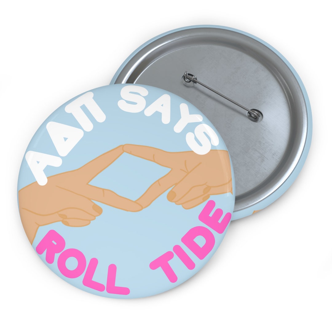Custom Adpi Sorority Buttons With Light Blue Background - Etsy
