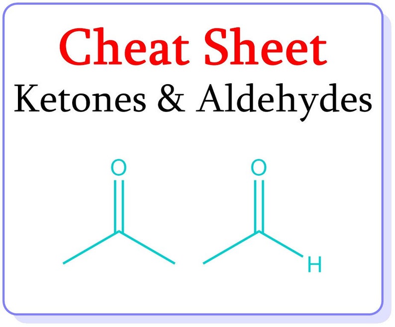 Ketones and Aldehydes - Cheat Sheet for | Nursing | Nursing School | Pre-med | Mcat | Life ...