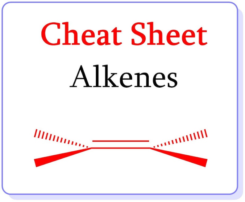 Alkenes - Cheat Sheet for | Nursing | Nursing School | Pre-med | Mcat ...