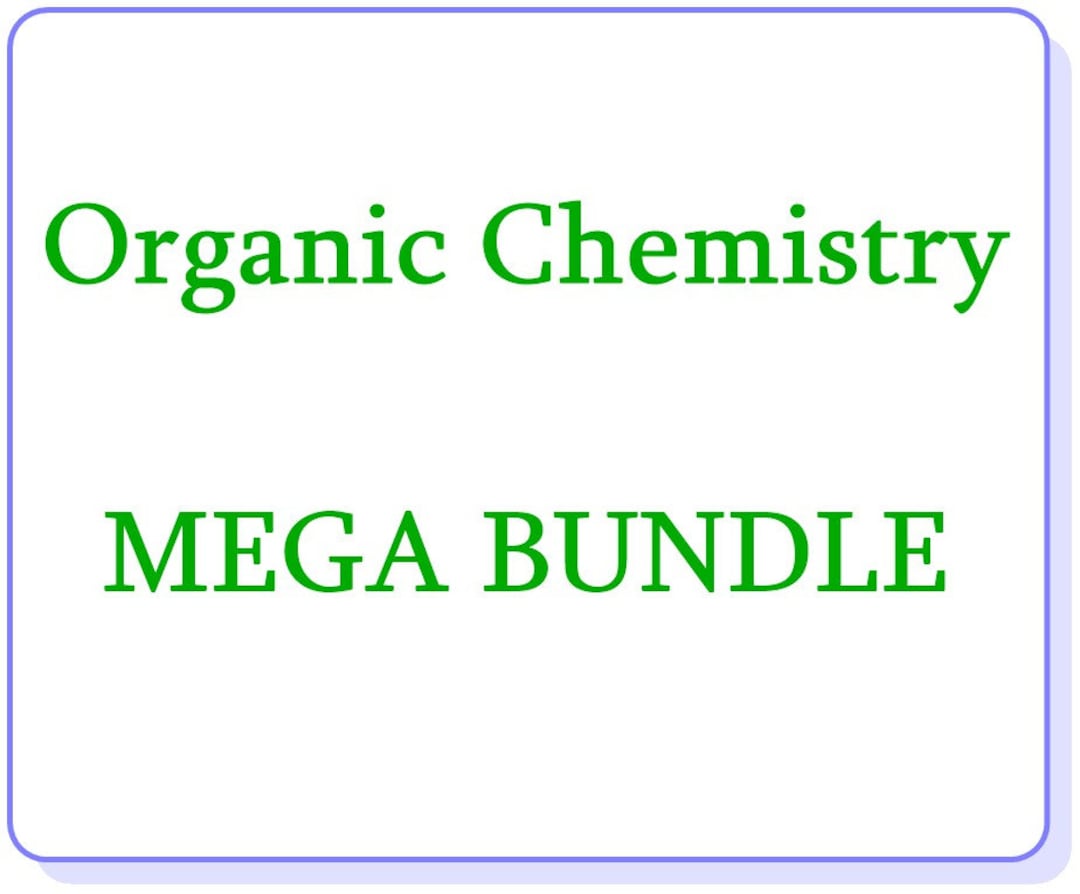 Organic Chemistry MEGA BUNDLE Nursing Nursing School Pre-med Mcat ...