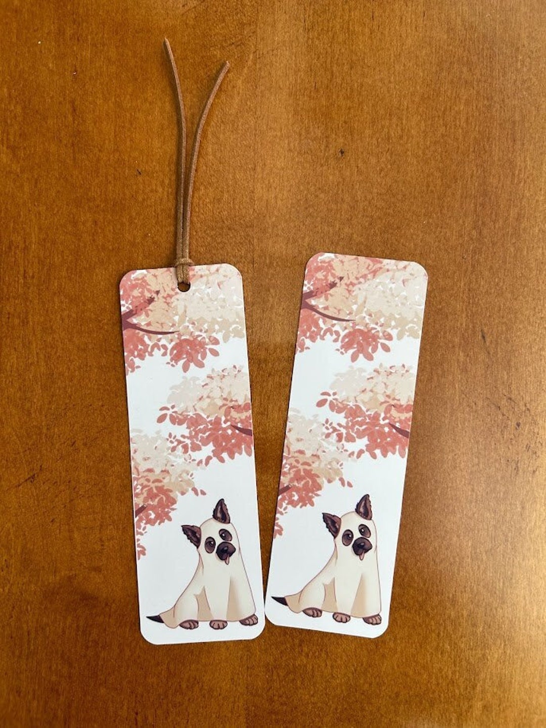 Ghost Dog Book Mark - Cute Glossy Bookmark - Choose With or Without Ribbon - Etsy