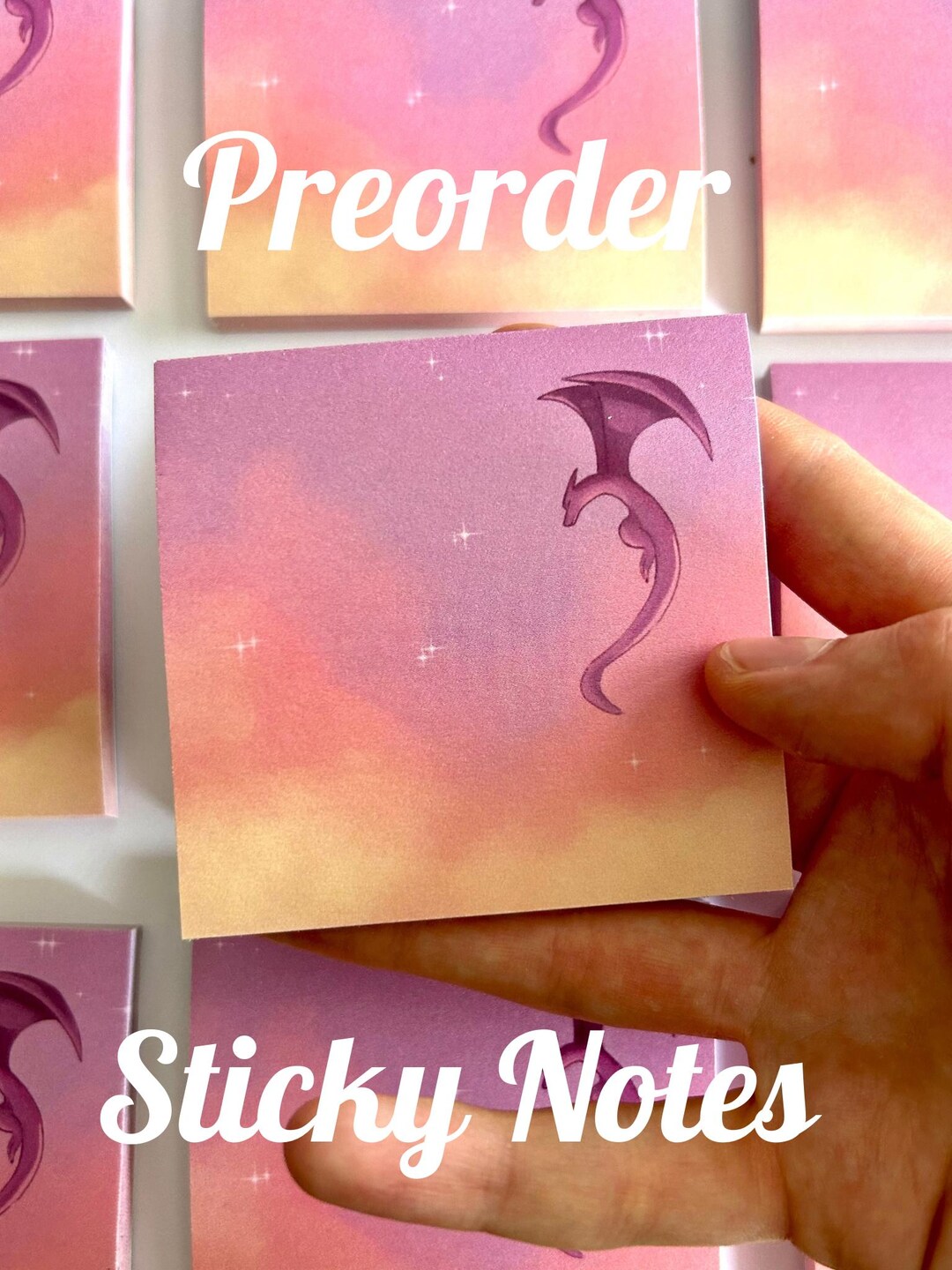 Aesthetic Cloudy Dragon Sticky Notes Beautifully Designed Sticky Note ...
