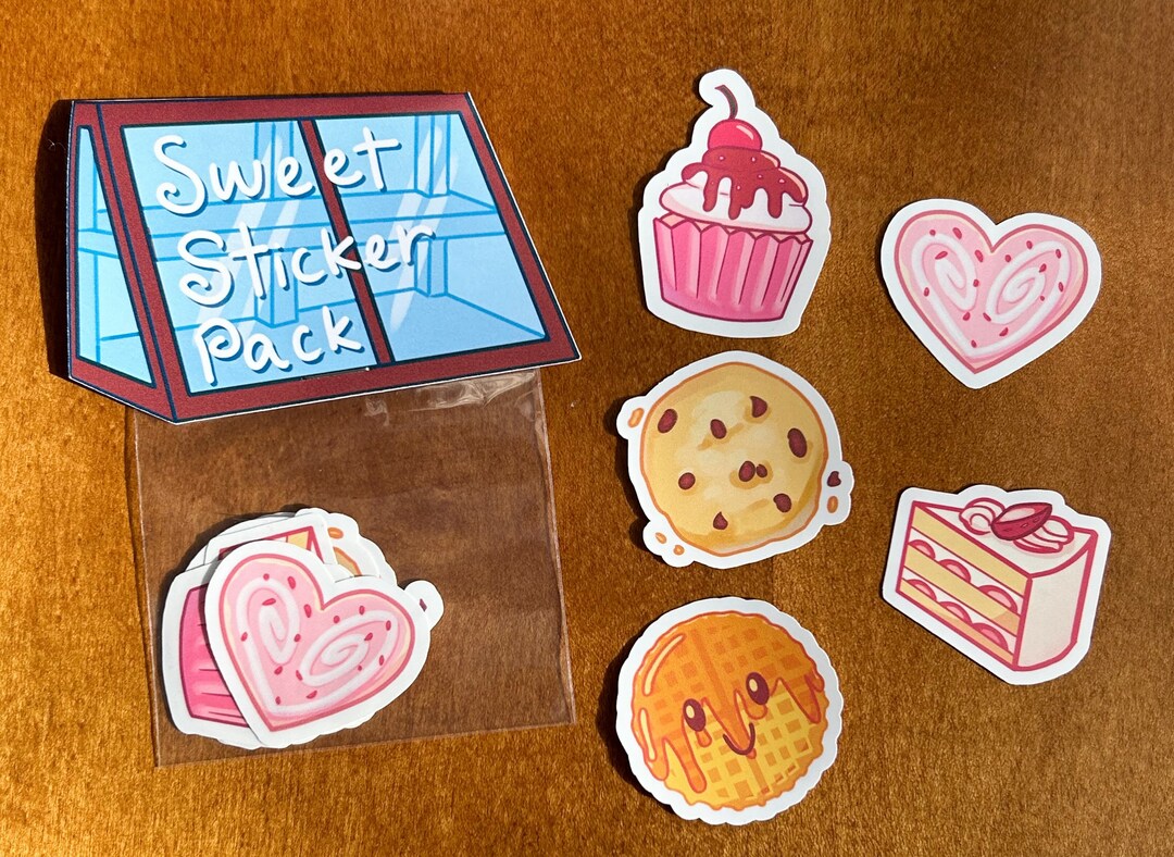 Sweet Dessert Stickers - Individual or Sticker Pack! 5 Cute Glossy ...