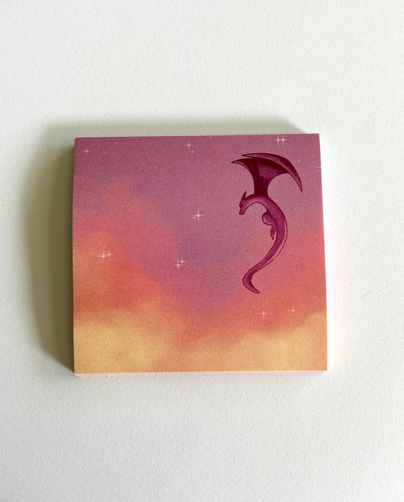 Aesthetic Cloudy Dragon Sticky Notes Beautifully Designed Sticky Note ...